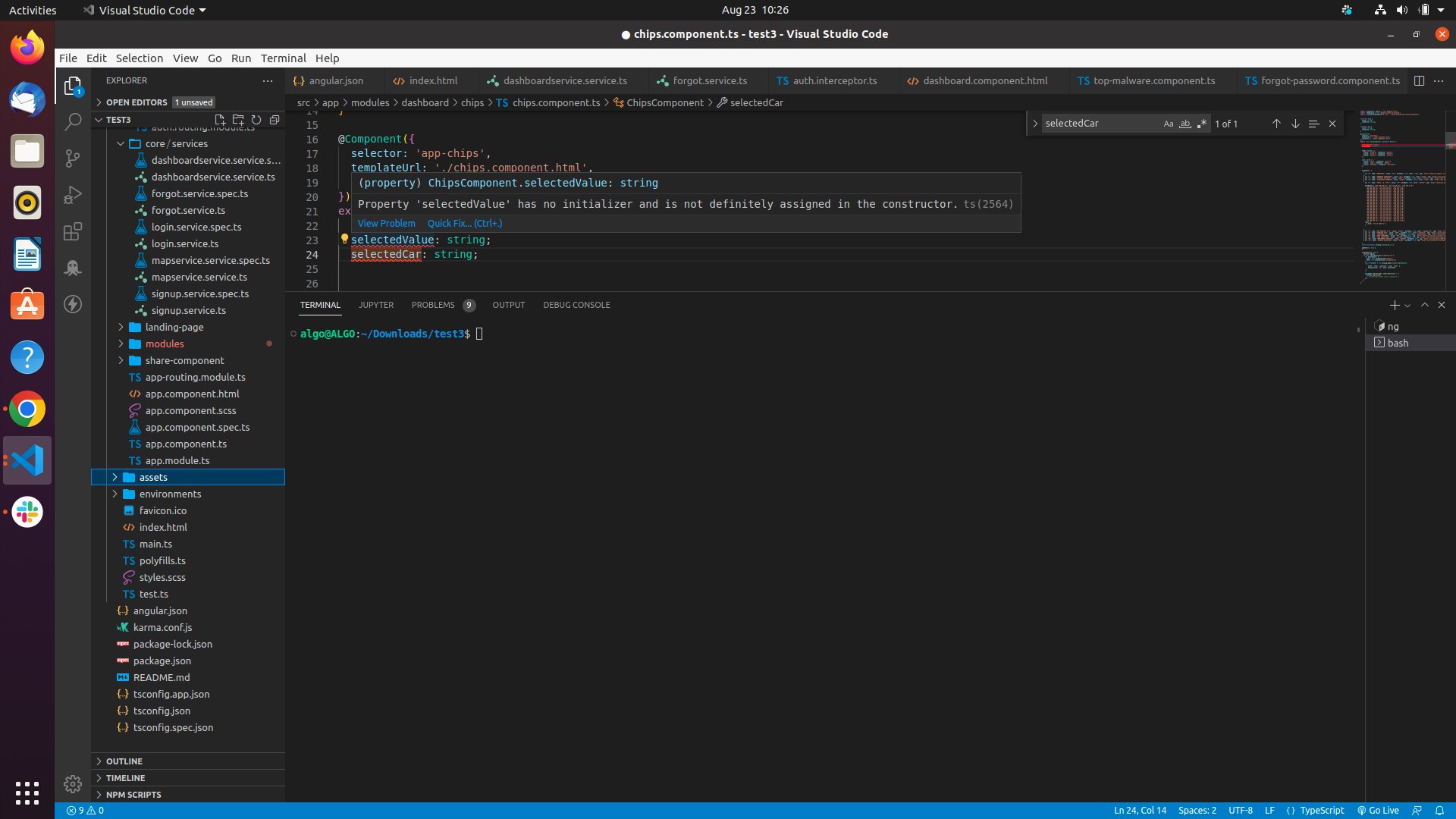 String Type Variable Asking For Initialize Behave Like Const · Issue 47224 · Angularangular
