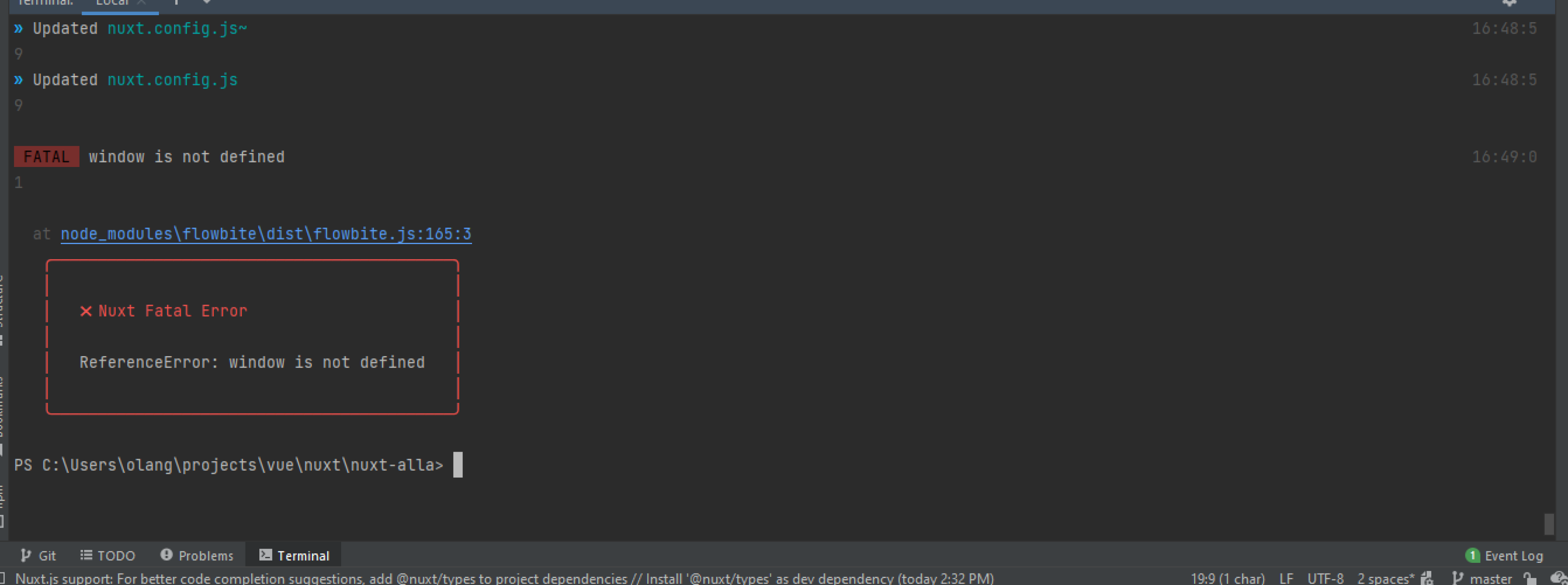 "window is not defined" error when importing flowbite · Issue #226 · themesberg/flowbite · GitHub
