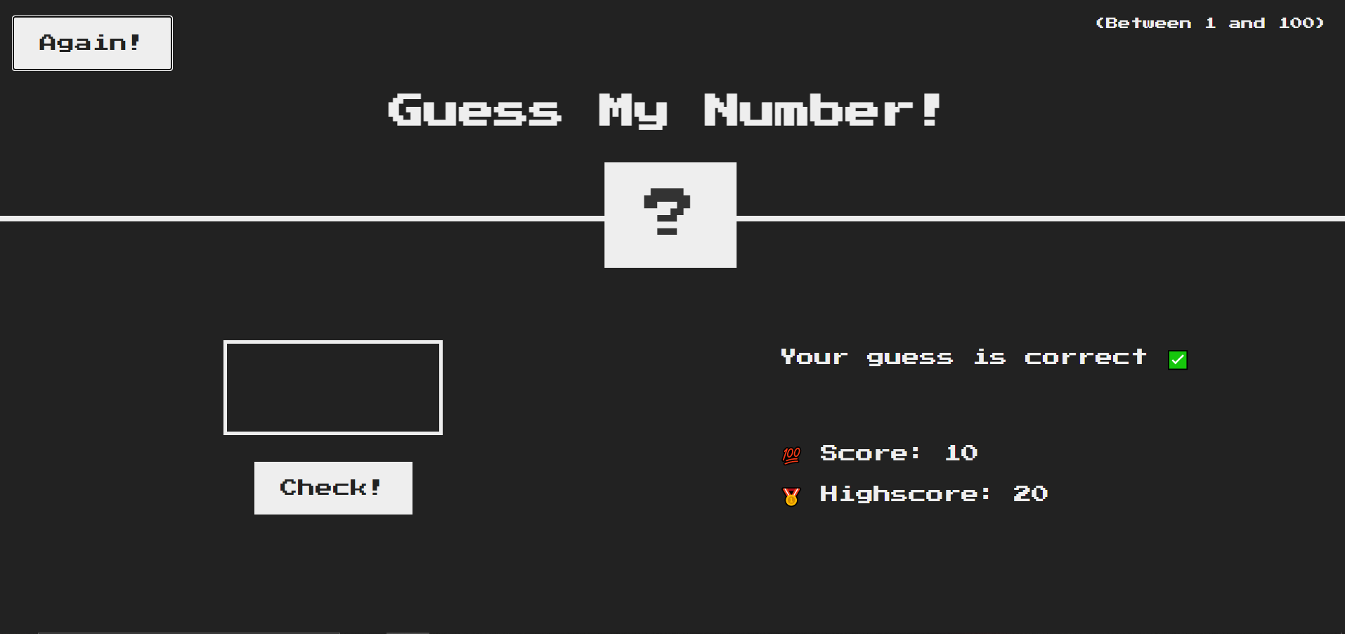 GitHub - phollaki/GuessingGame-Js: Guess my number game with javascript html and css