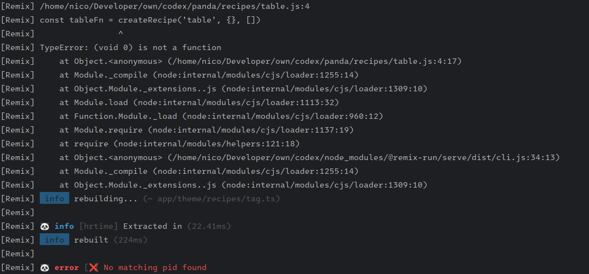 `🐼 error [ ] No matching pid found` · Issue #1139 · chakra-ui/panda · GitHub