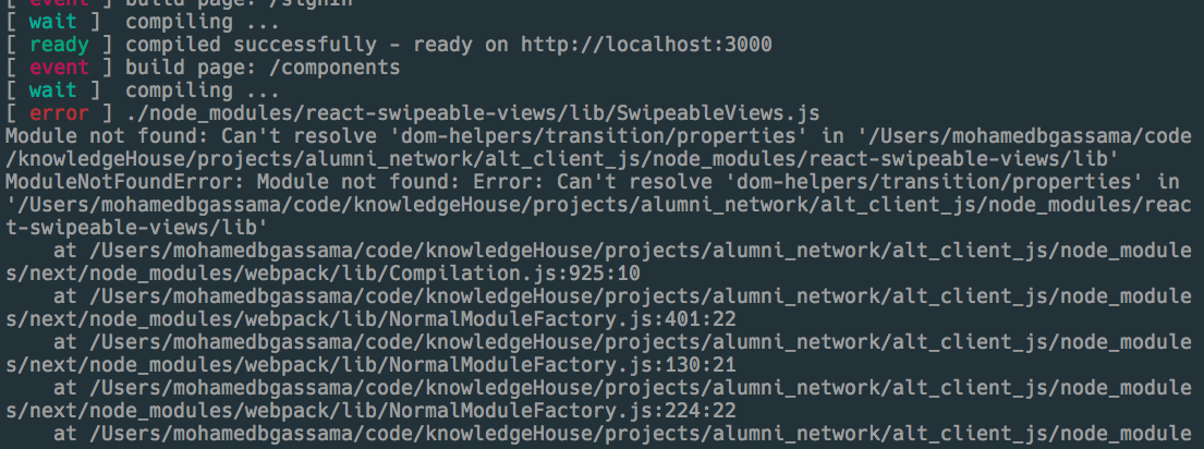 Module not found: Can't resolve 'dom-helpers/transition/properties' in ...