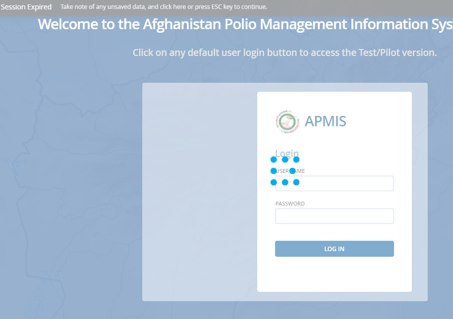 Improve session timeout behavior · Issue #30 · AFG-Polio-Data/APMIS-Project · GitHub