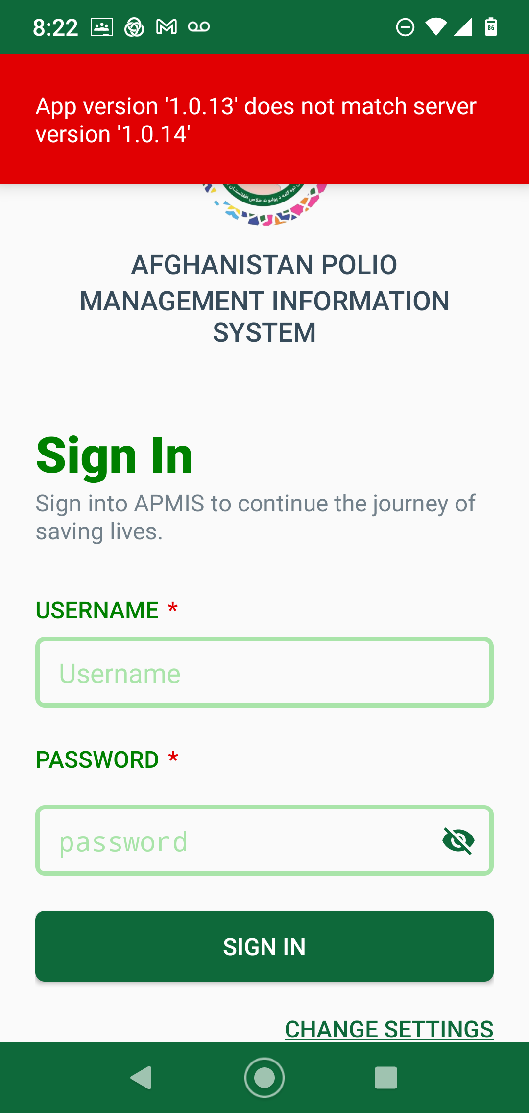 Activating the update ability of mobile app · Issue #235 · AFG-Polio-Data/APMIS-Project · GitHub