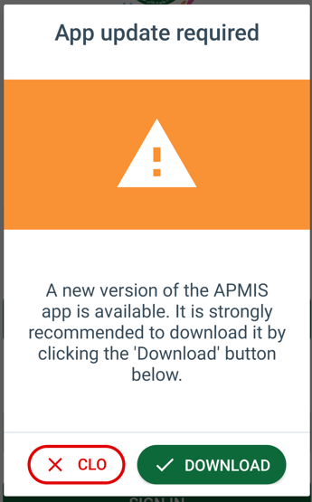 Activating the update ability of mobile app · Issue #235 · AFG-Polio-Data/APMIS-Project · GitHub