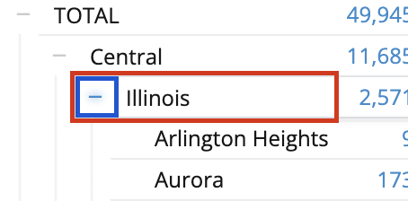 Datagrid tree collapse `hover` indicator triggers on cell hover, but ...