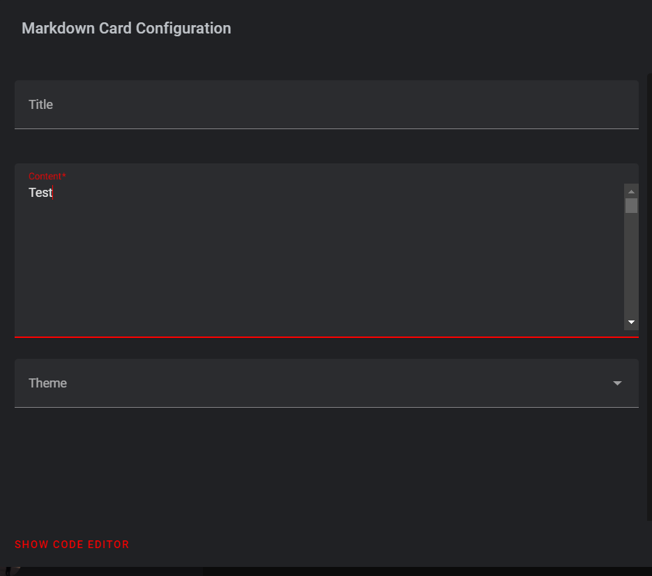 Input field of markdown card doesn't use full available height. · Issue #12006 · home-assistant ...