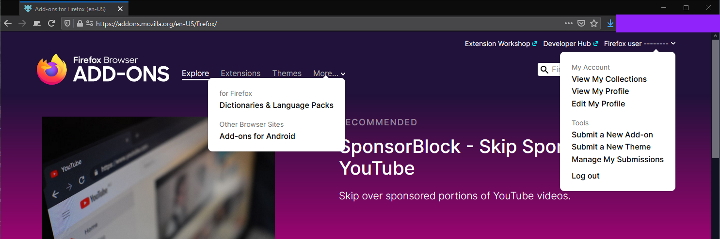 Account dropdown does not stay open and cannot be used. · Issue #14166 · mozilla/addons · GitHub