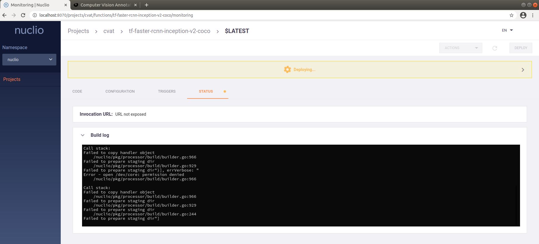 Failed to enable the semi-automatic and automatic annotation · Issue #2646 · cvat-ai/cvat · GitHub