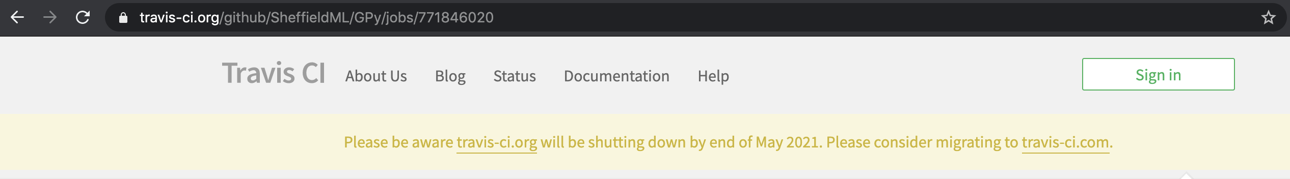 Our Ci Needs To Migrate From Travis To Travis · Issue 923 · Sheffieldml Gpy · Github