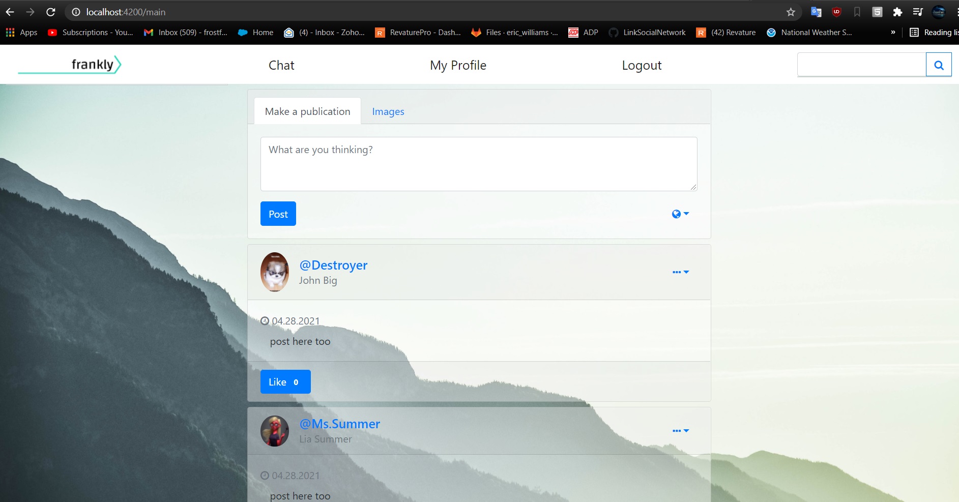GitHub - eaw10-20/SocialMedia: A small social media project developed at revature