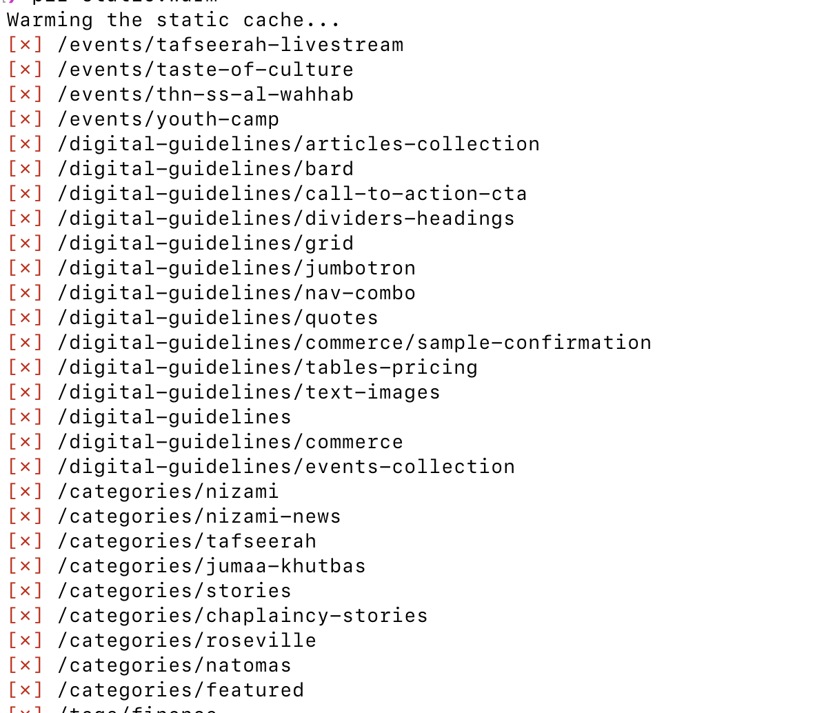 Warming Static Cache shows errors · Issue #4082 · statamic/cms · GitHub