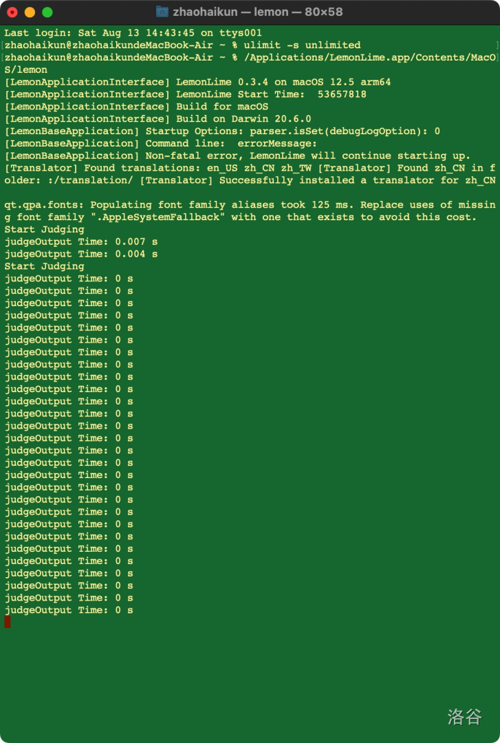 [BUG]Mac开无限栈没用 · Issue #172 · Project-LemonLime/Project_LemonLime · GitHub