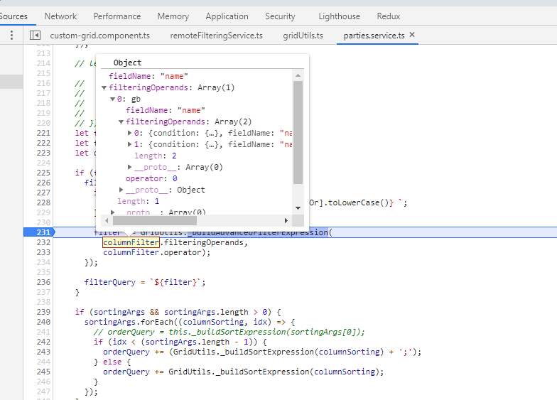Remote Filtering combining values with "AND" and "OR" in a column · Issue #8170 · IgniteUI ...