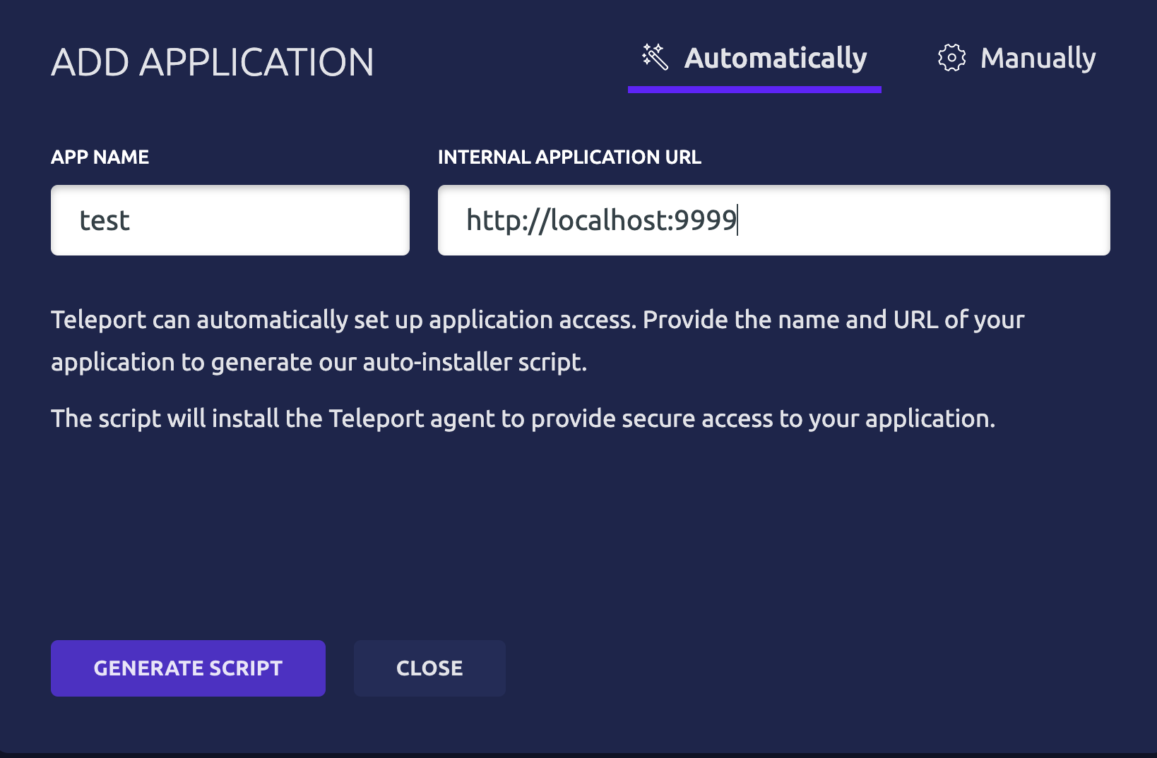 Add Application Automatic script failing due to token type · Issue #12514 · gravitational ...
