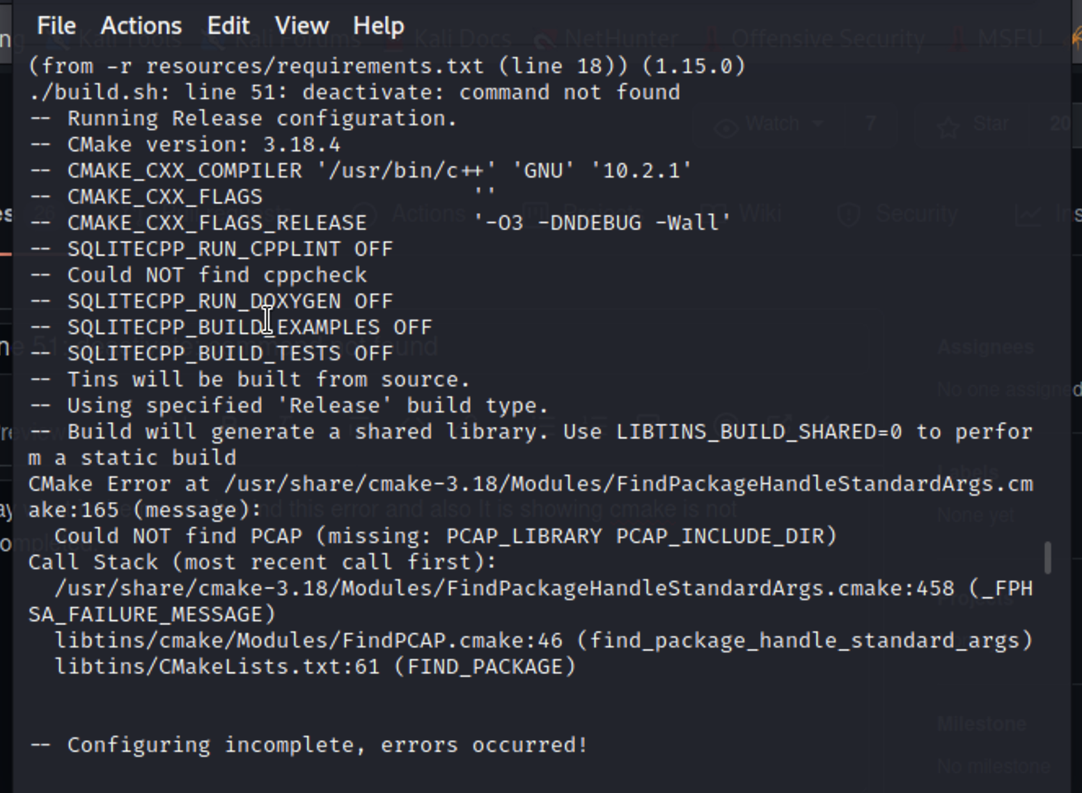 CMake Error At usr share cmake 3 18 Modules 