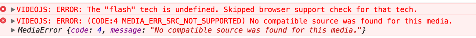 The "flash" tech is undefined && No compatible source was found for this media · Issue #4482 ...
