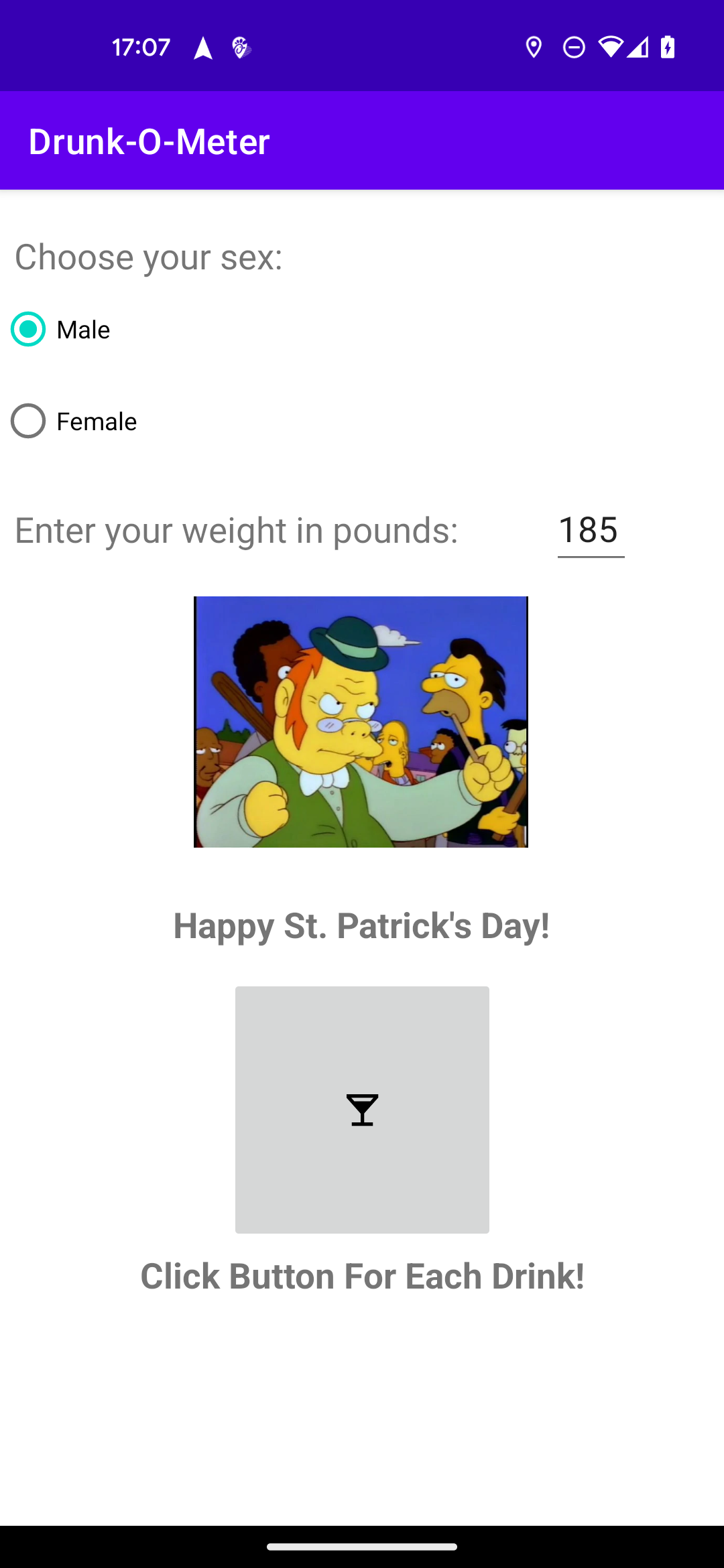 GitHub - jhill1971/Drunk-o-Meter: A simple app to guage intoxication level based on BAC calculation.