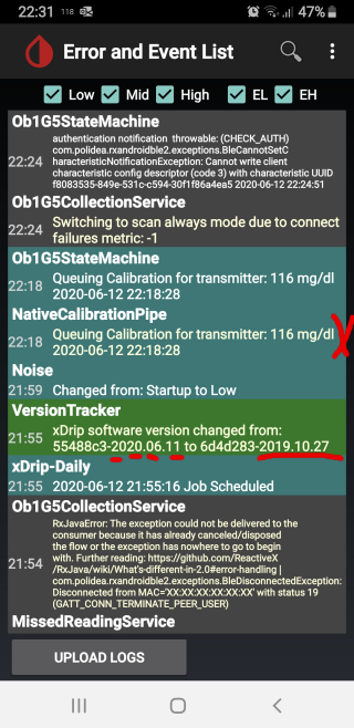 Unable to calibrate (Dexcom G6 1.6.5.25) · Issue #1364 ...