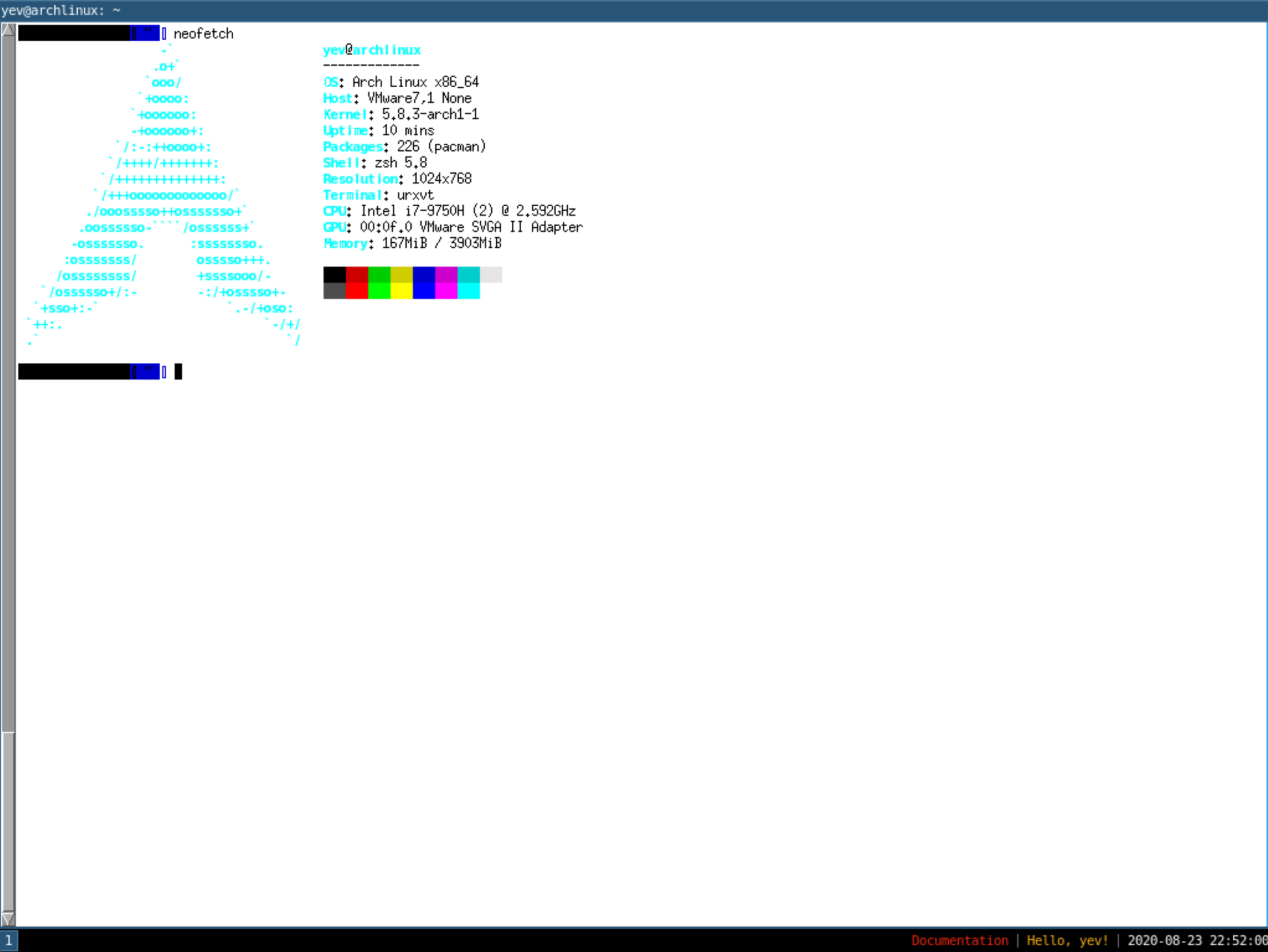 Fresh Arch Linux Setup · Issue 9204 · Ohmyzshohmyzsh · Github