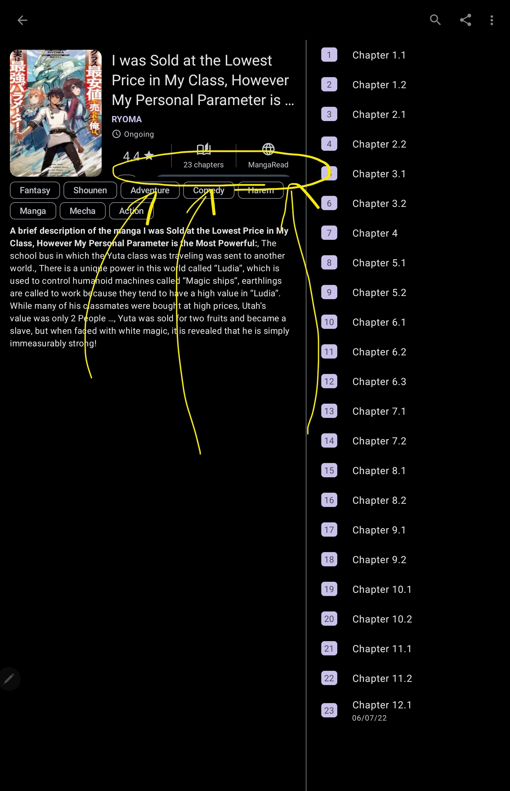 3 line manga names cut off "add to favorite" button · Issue #197 ...