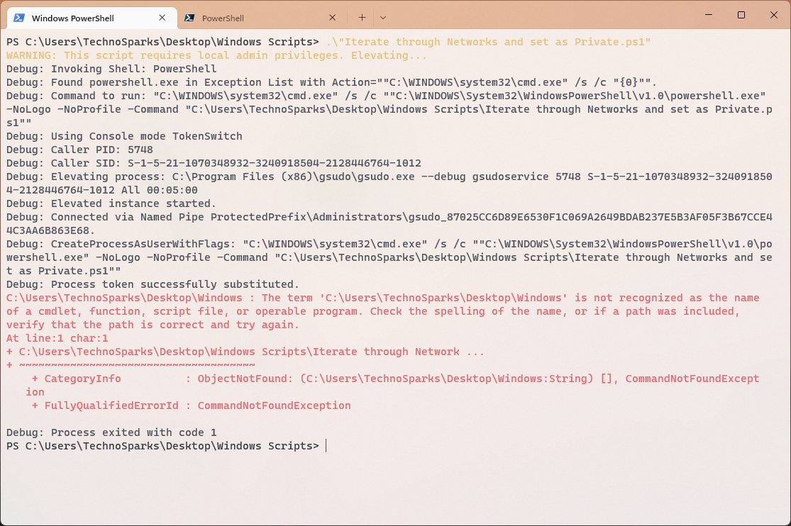 Issue Script Self Elevation Fails If The Script Location Contains 8088