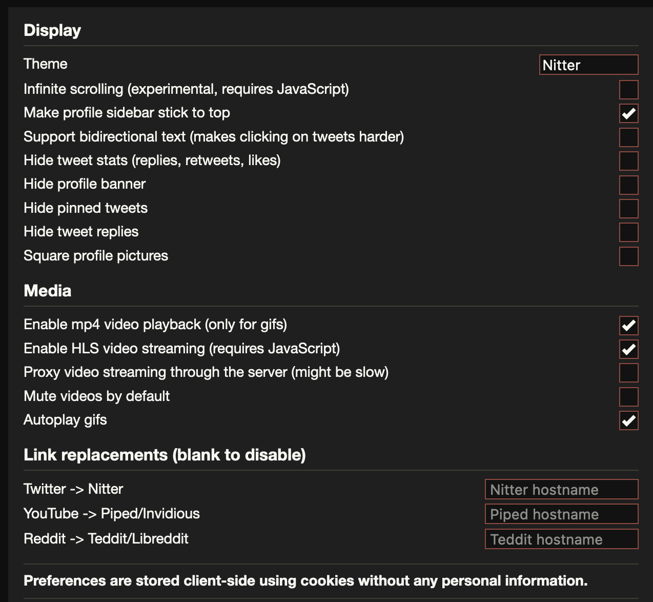 Preferences page — form: label/input for/id relation missing · Issue #1003 · zedeus/nitter · GitHub