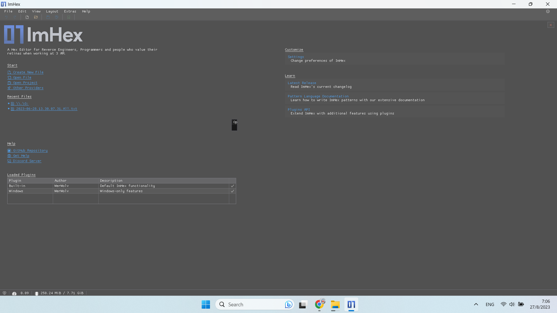 [Bug] Can't open any disk or partition · Issue #1265 · WerWolv/ImHex · GitHub