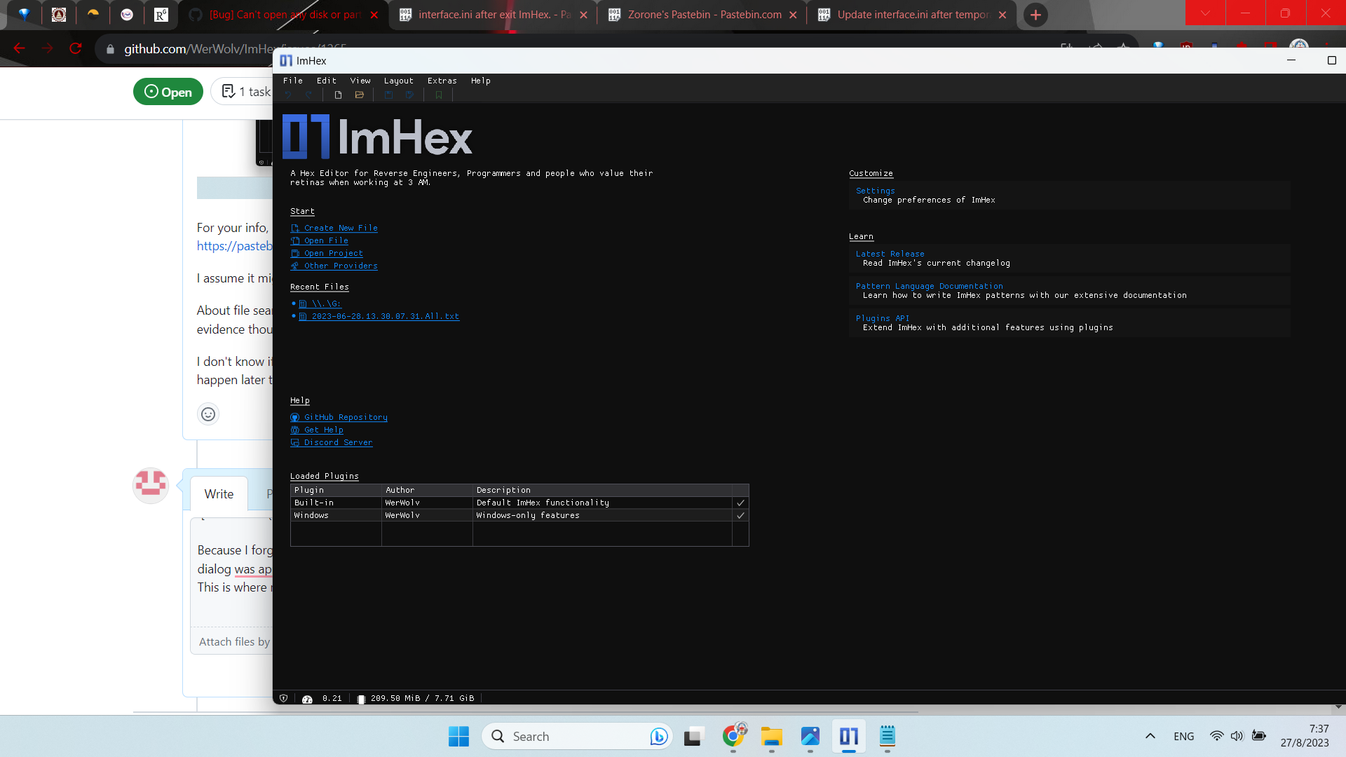 [Bug] Can't open any disk or partition · Issue #1265 · WerWolv/ImHex · GitHub