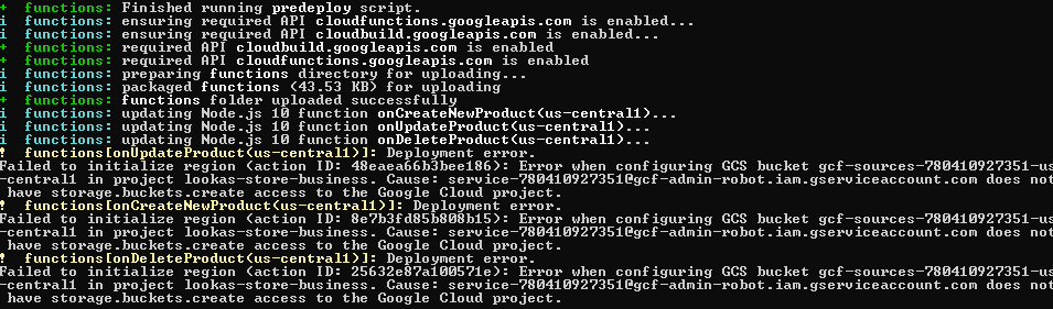 Getting Failed To Initialize Region When I Try To Deploy A Function · Issue 794 · Firebase