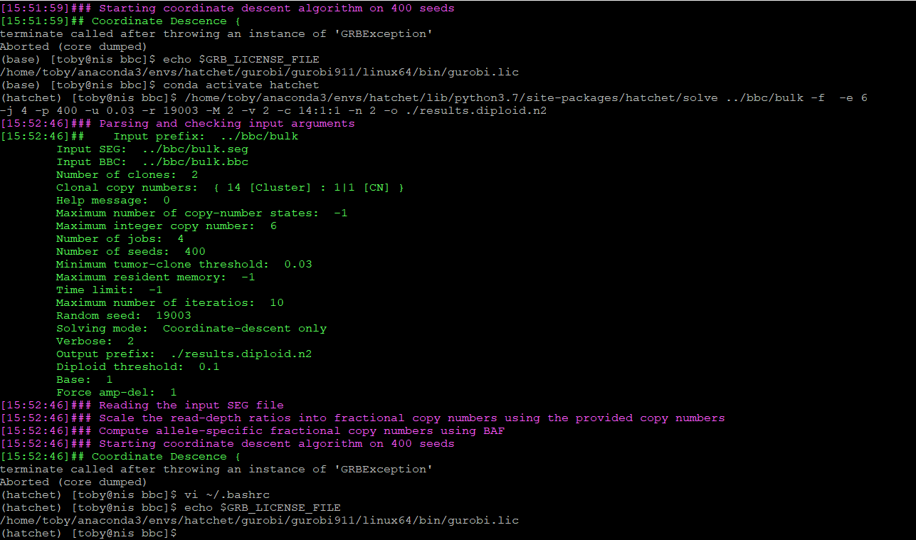 GRBException Solve Step Failure · Issue #52 · raphael-group/hatchet · GitHub
