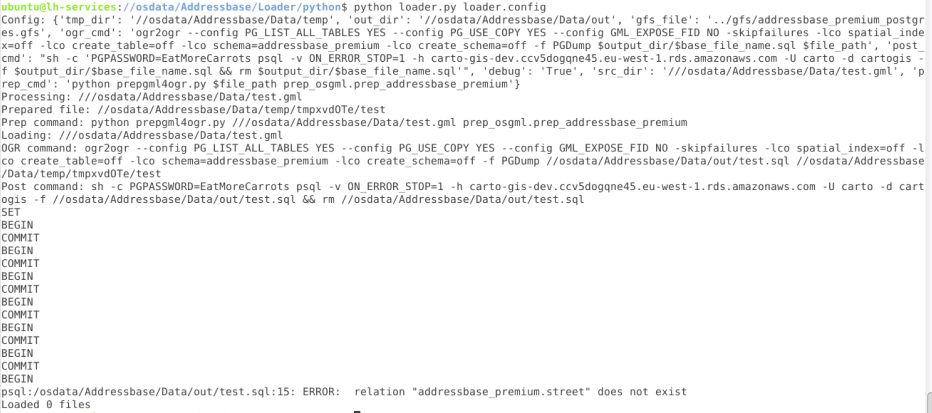 invalid command \N when updating addressbase premium · Issue #68 · AstunTechnology/Loader · GitHub
