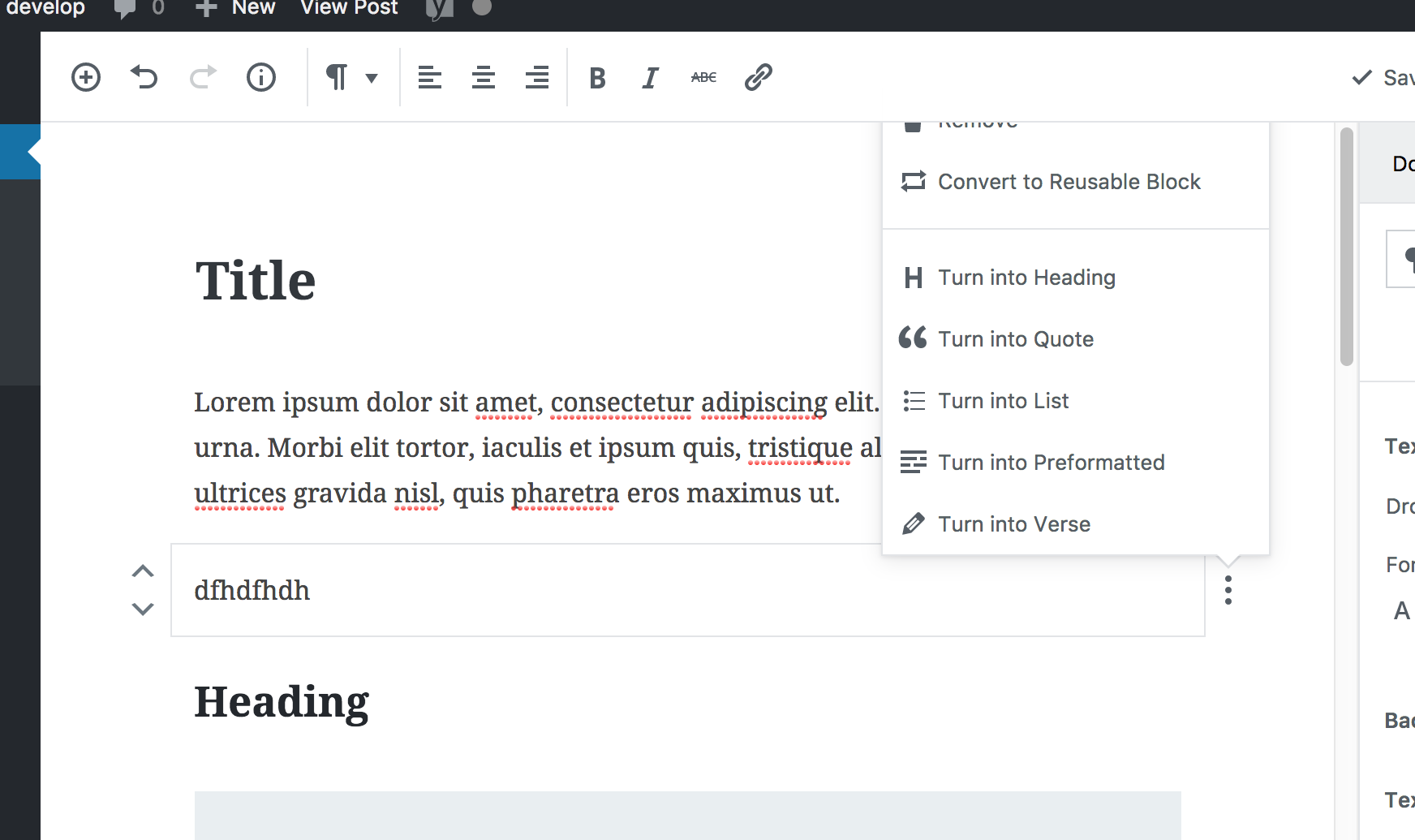 Block ellipsis menu opens below the toolbar · Issue #4519 · WordPress/gutenberg · GitHub