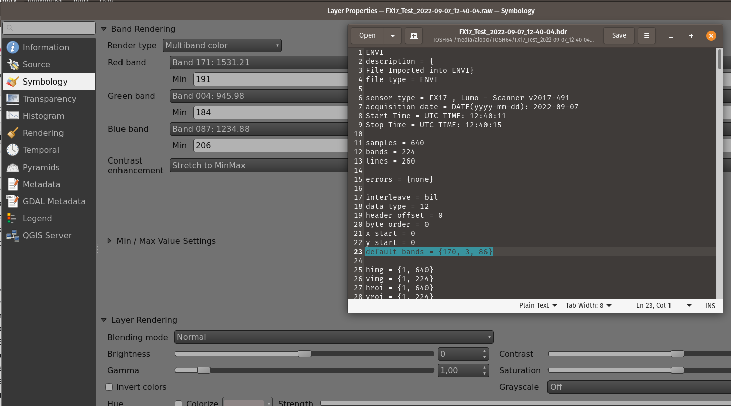 Read and apply hdr field "default bands" if present for initial color composite display · Issue ...