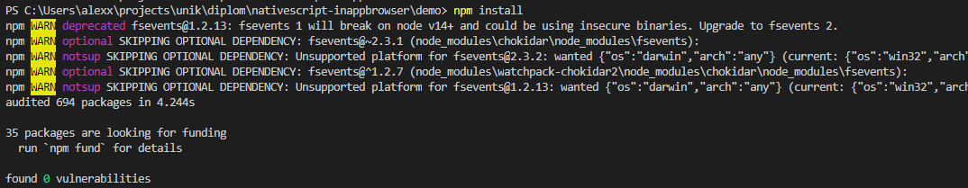 Can't start demo app · Issue #63 · proyecto26/nativescript-inappbrowser · GitHub