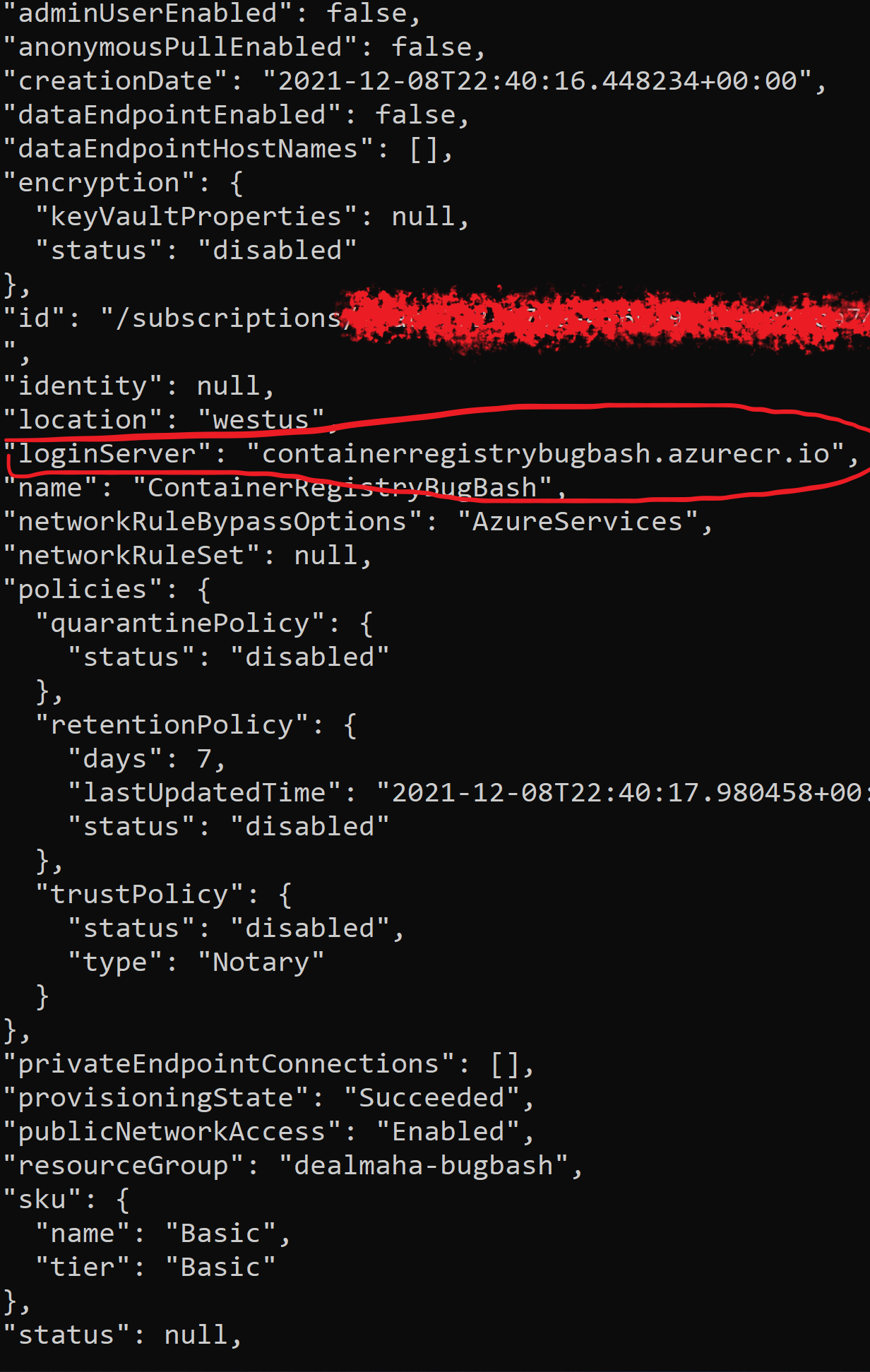 Bug Bash Container Registry Use Loginserver Instead Of Accounturl · Issue 22081 · Azure 