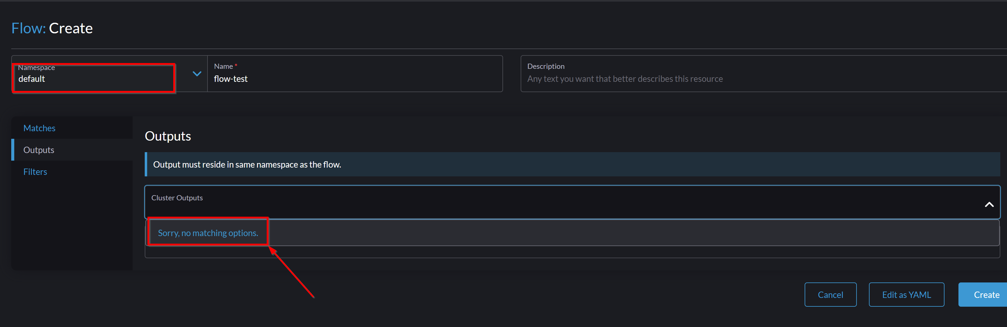 Rancher Logging V2 Ui In The Ui Form For A Flow Object That Is Not
