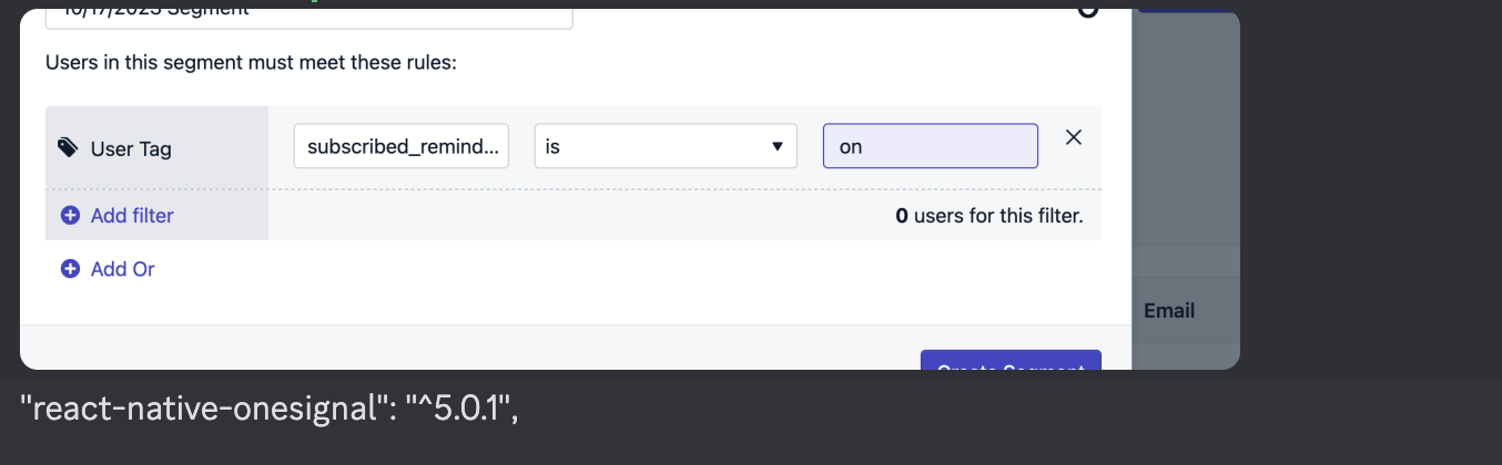 Bug No Tags Appears In Dashboard After I Send Them With Onesignaluseraddtags · Issue
