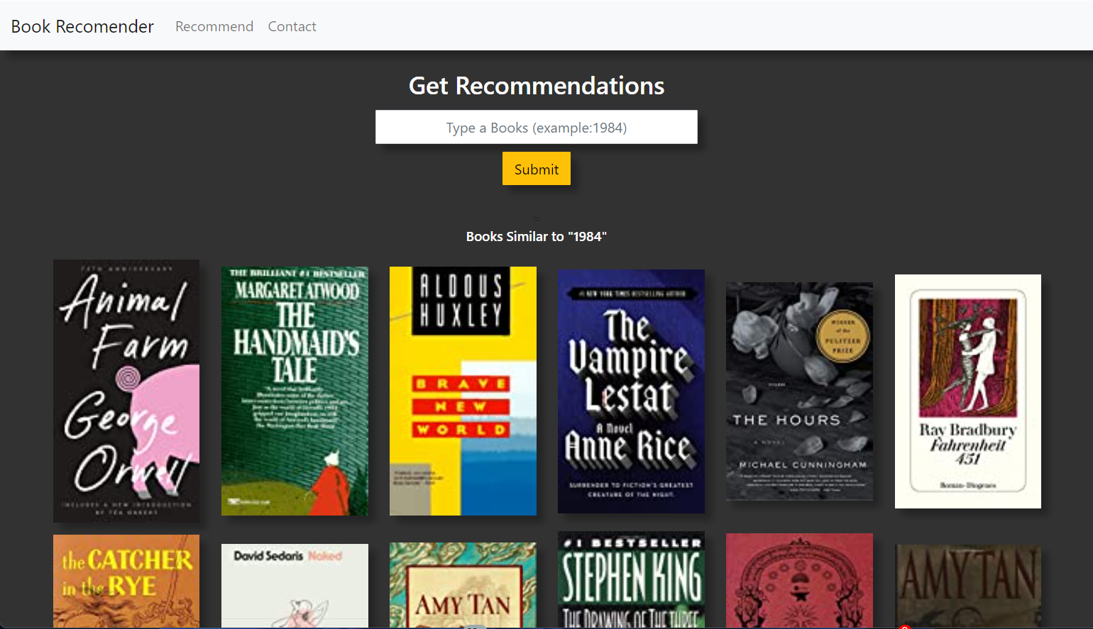 GitHub - Dnanwar/Collaborative-Recommendation-Book-Recommender-FLASK ...