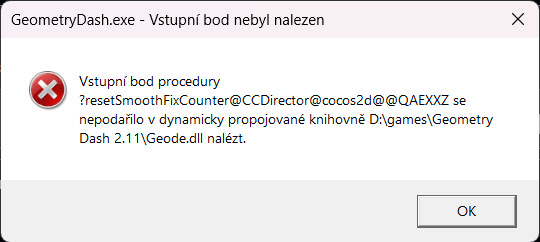 Geode does not work (error 127) · Issue #128 · geode-sdk/geode · GitHub
