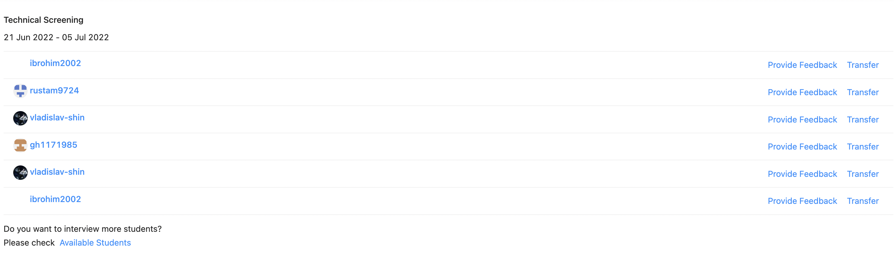 Duplicate interviews · Issue #1536 · rolling-scopes/rsschool-app · GitHub