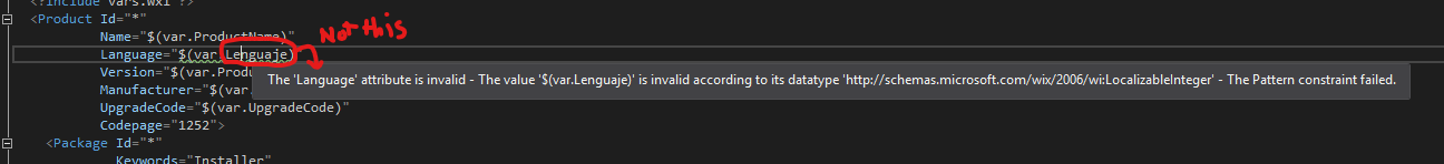 The 'Language' attribute is invalid · Issue #6027 · wixtoolset/issues · GitHub