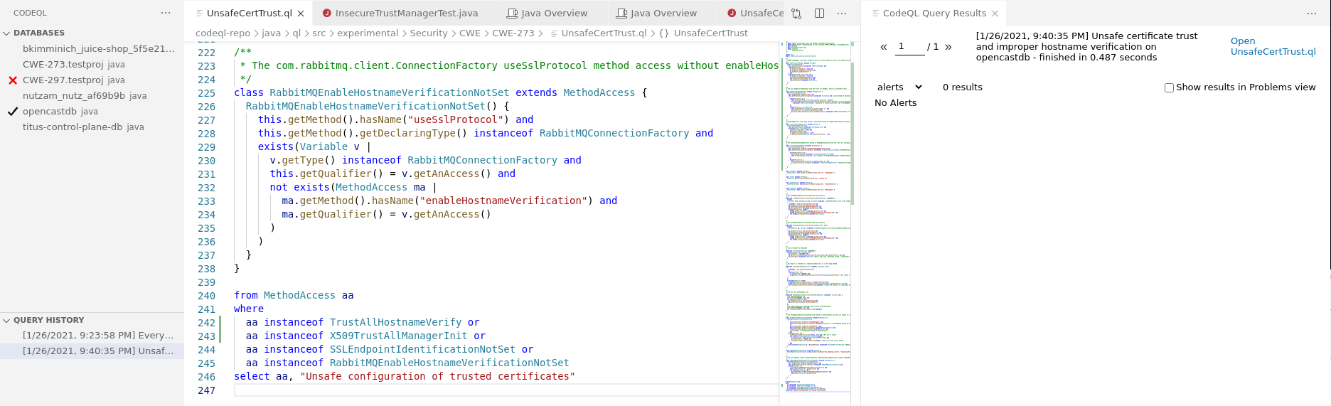 [java] Cwe 295 Insecure Trustmanager Mitm · Issue 222 · Github Securitylab · Github