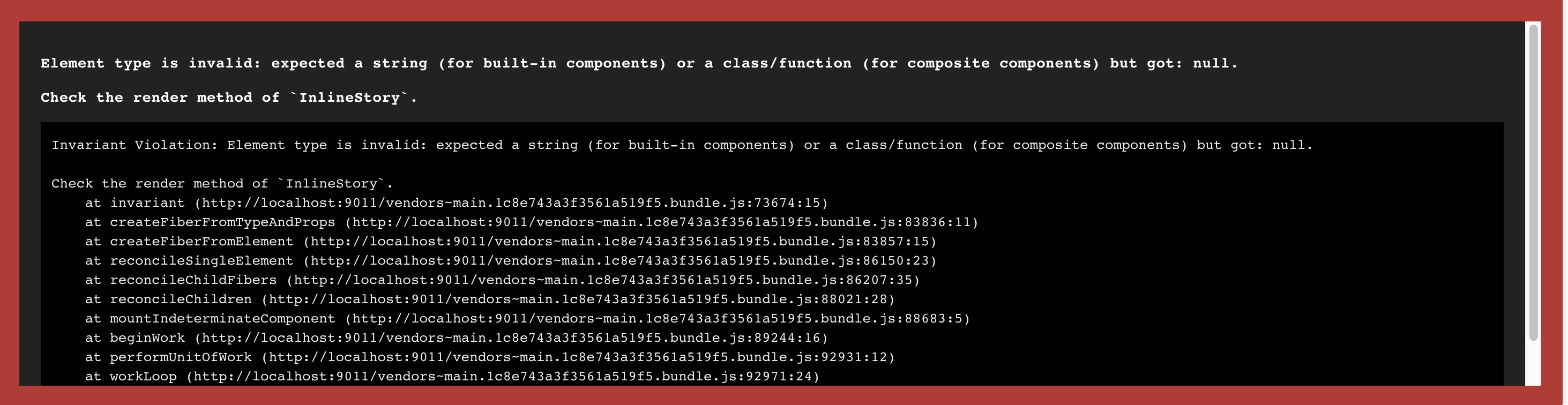 Addon Docs Mdx Empty Story Generates Exception · Issue 7964