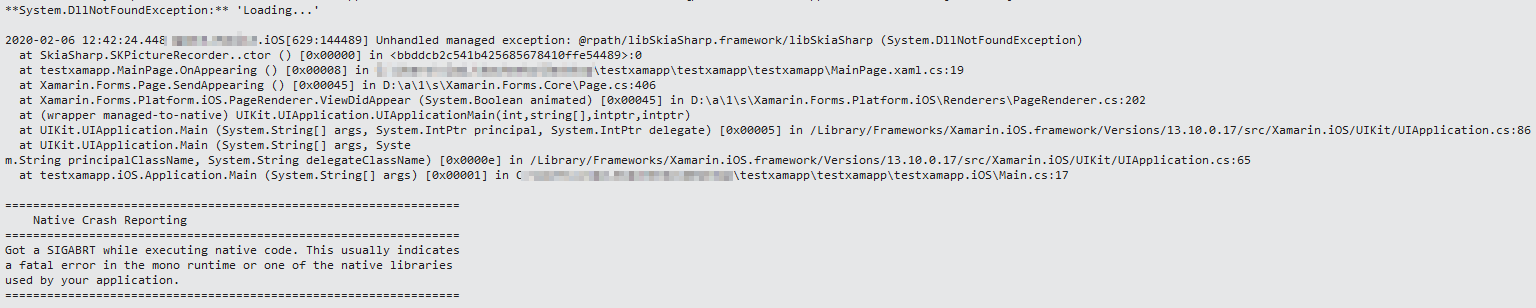 [BUG] iOS physical device crash with System.DllNotFoundException when using free Apple developer ...