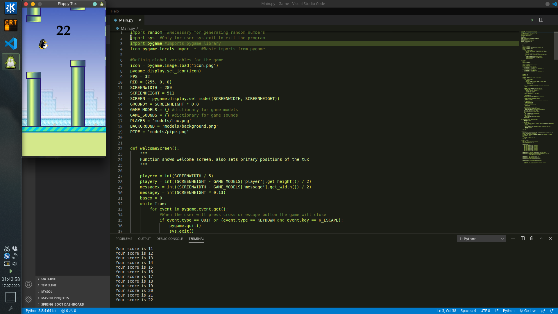 GitHub - LinuxKyrios/FlappyTux: Tux version of Flappy Bird created with ...