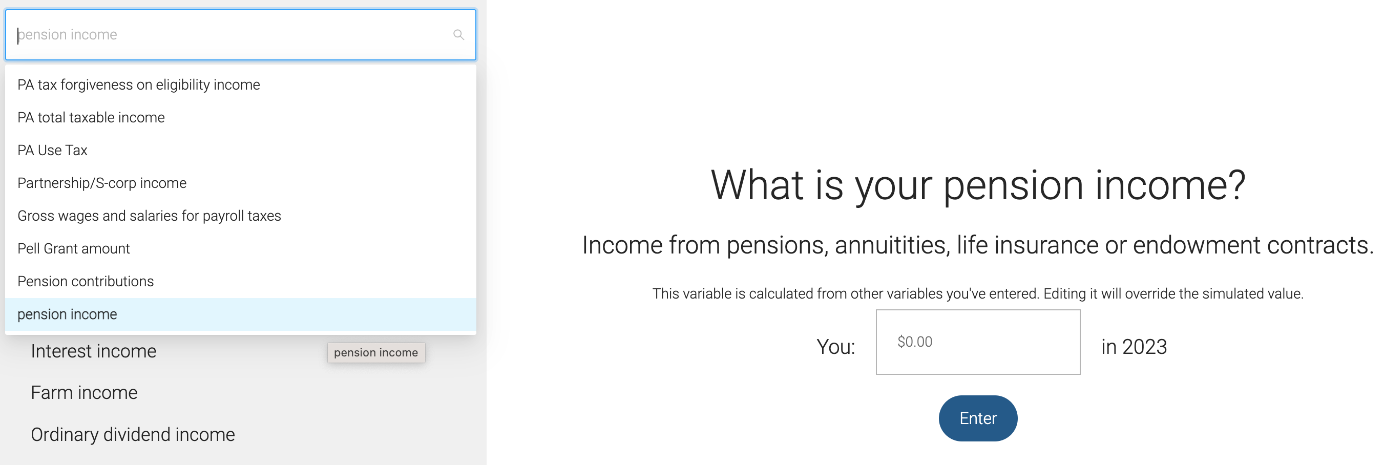 Designate non-input variables in the search · Issue #169 · PolicyEngine/policyengine-app · GitHub