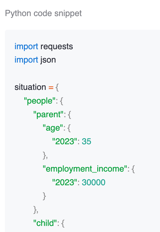 Use fixed width font for code demo on homepage · Issue #215 · PolicyEngine/policyengine-app · GitHub