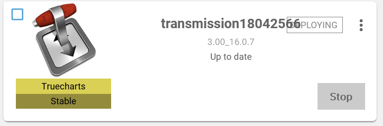 Transmission failed to deploy, "Startup probe failed: 401", after ...