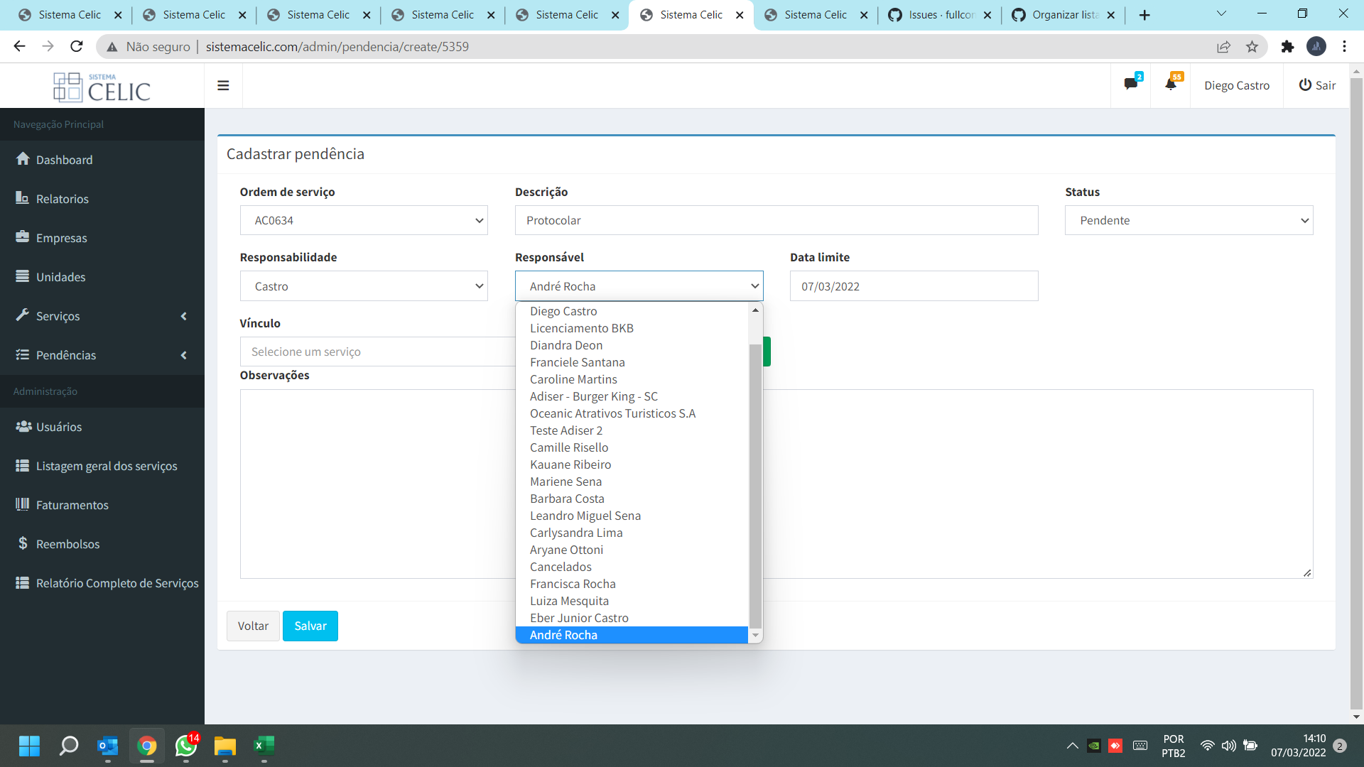 Organizar lista suspensa · Issue #240 · fullcontent/sistemacelic · GitHub