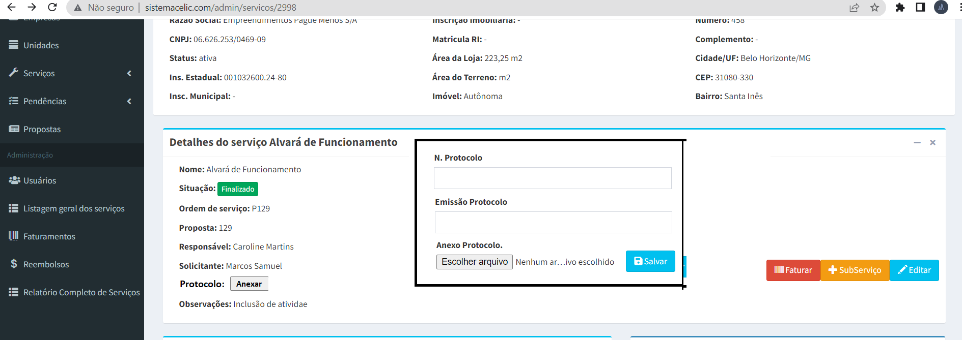 Botão de cadastro Laudo · Issue #139 · fullcontent/sistemacelic · GitHub